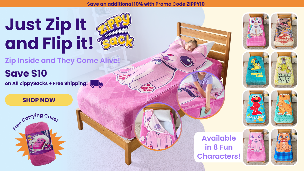 ZippySack – No More Messy Beds, Just Zip and Go!